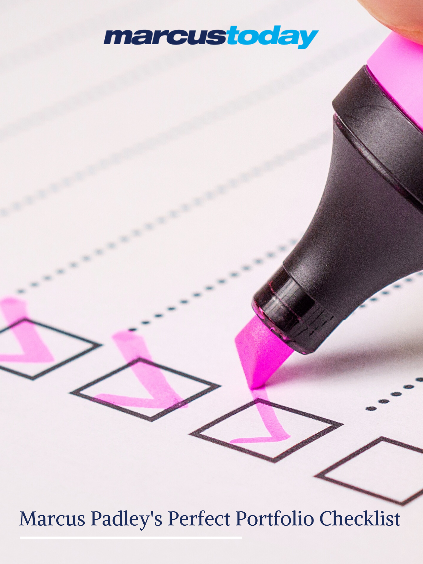 Marcus Padley's Perfect Portfolio Checklist - Marcus Today